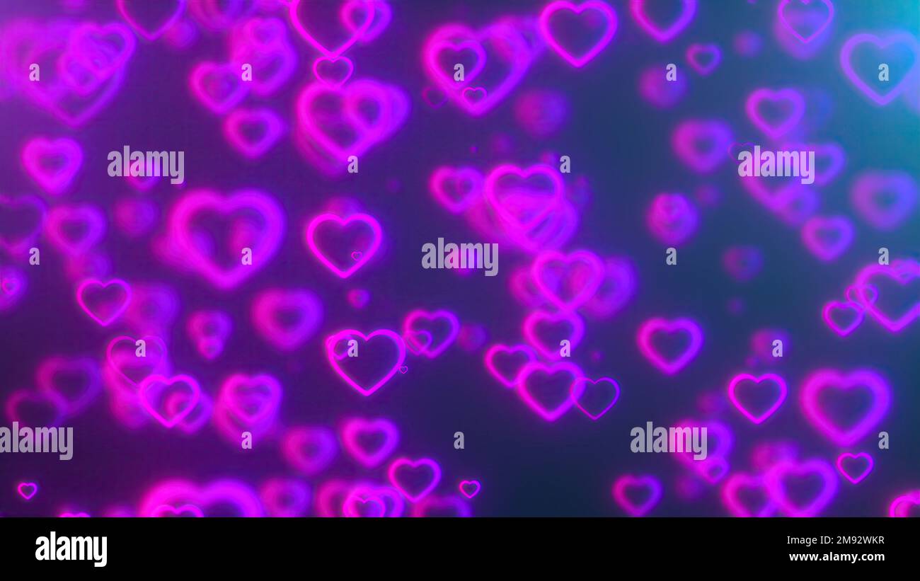 Glowing hearts icons. Computer generated 3d render Stock Photo - Alamy