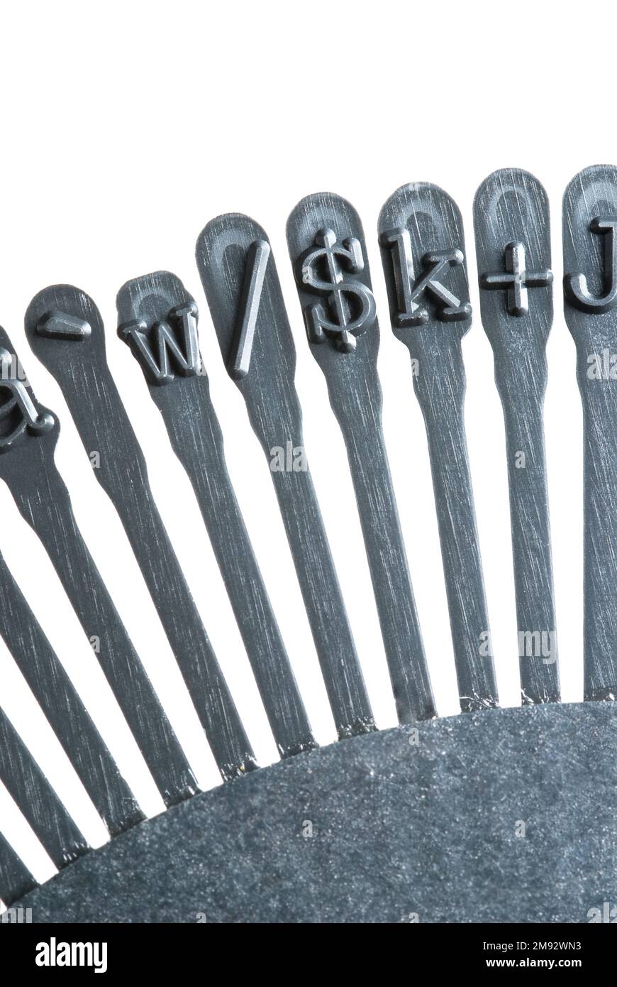 Old typewriter font cartridge on white Stock Photo - Alamy