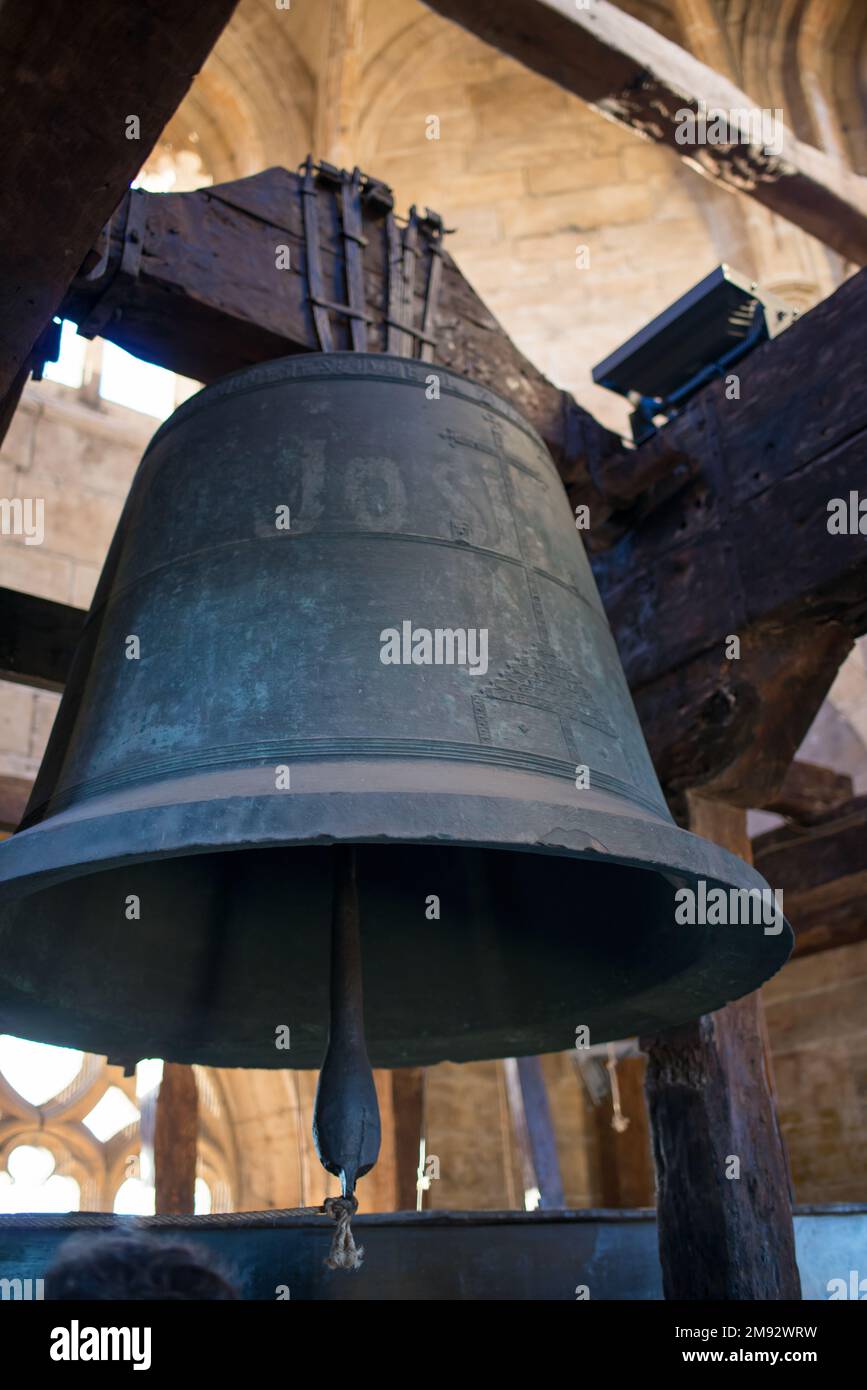 Ancient bell in Oviedo cathedral tower. Spain, Europe Stock Photo - Alamy