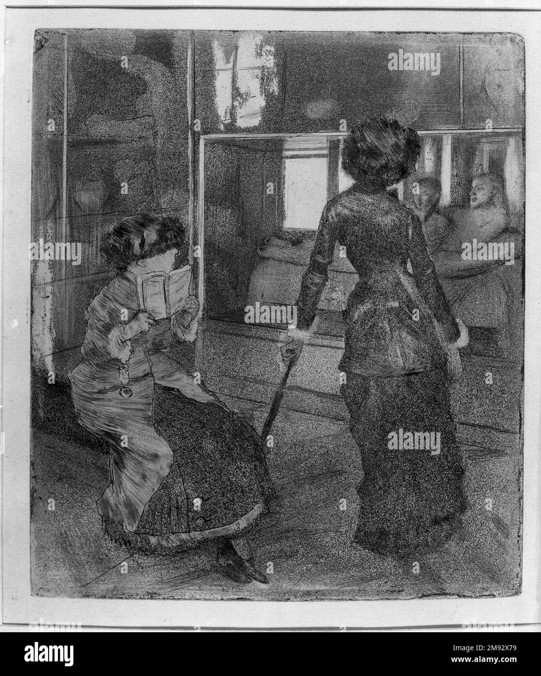 Mary Cassatt at the Louvre: The Etruscan Gallery Edgar Degas (French, 1834-1917). Mary Cassatt ...