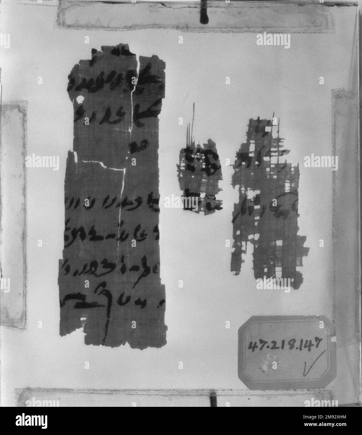 Papyrus Fragments Inscribed in Demotic Demotic. Papyrus Fragments ...