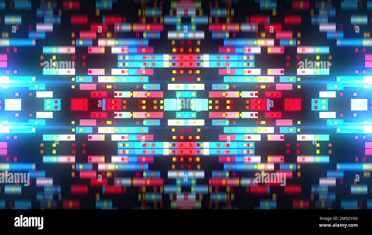 Technology Abstract Background With Squares Computer Generated 3d