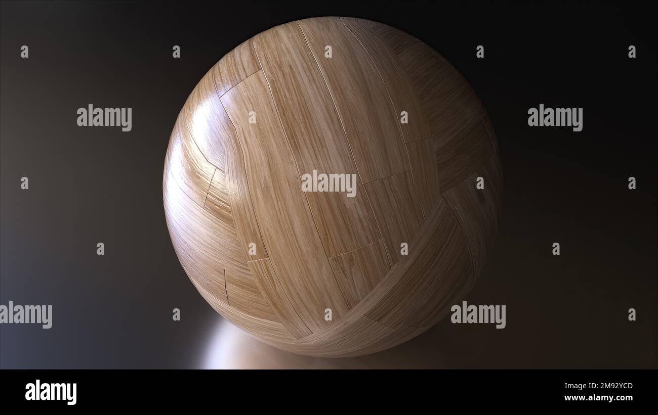 Wooden sphere. Computer generated 3d render Stock Photo - Alamy