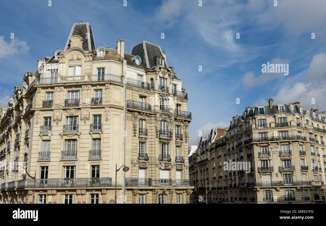 PARIS - FRANCE - JANUARY 2023: view of Haussmann buildings Stock Photo ...