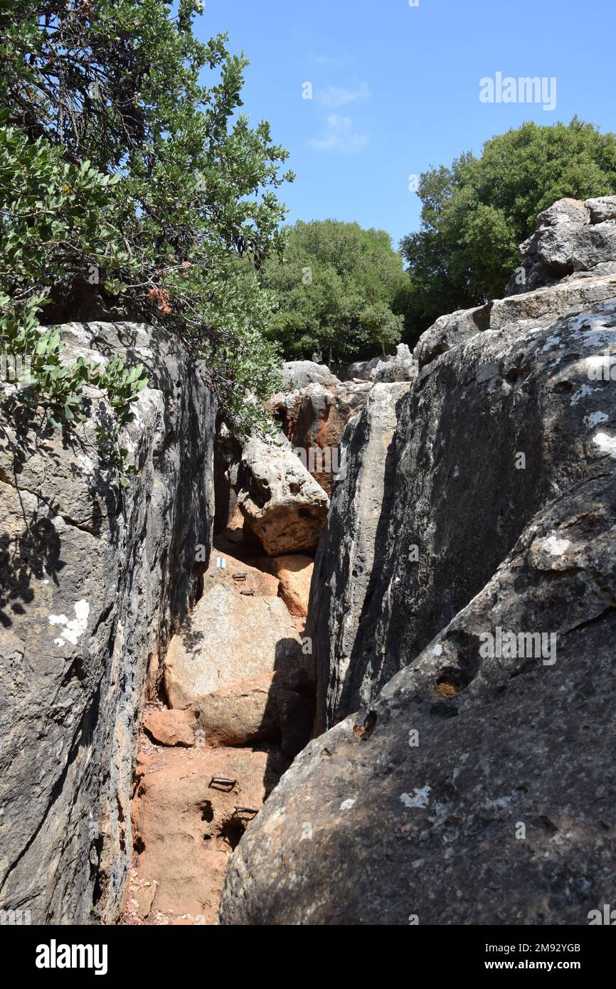 Yiftah Fissures Nature Reserve in Israel Stock Photo - Alamy