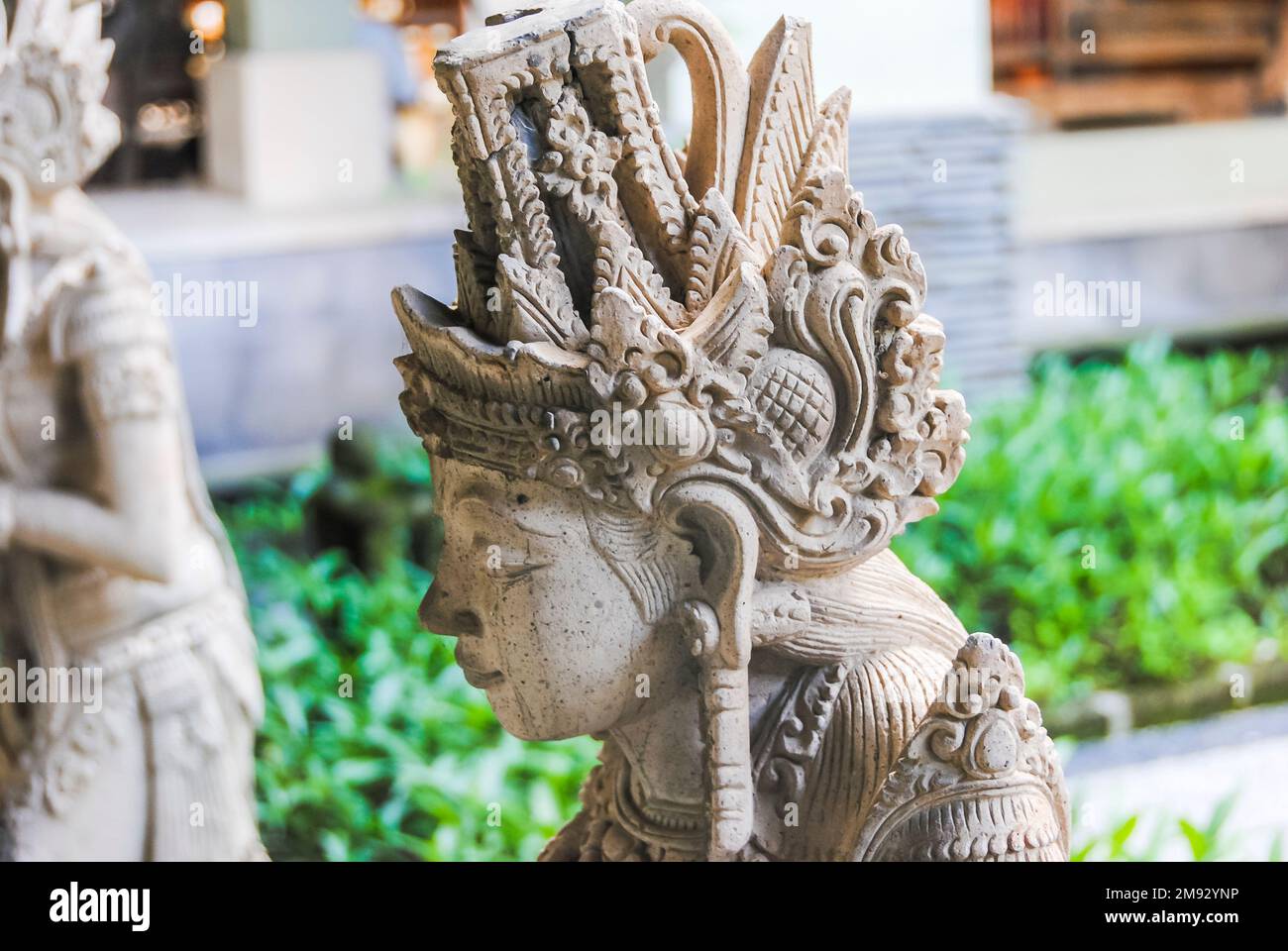 Traditional balinese statue in a public park. Bali, Indonesia Stock ...