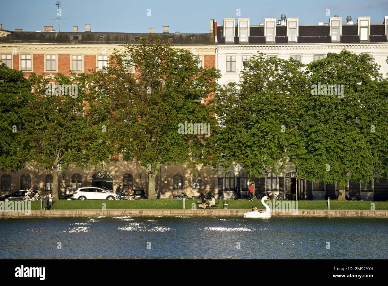 A beautiful shot of The lakes in central Copenhagen, Denmark Stock ...