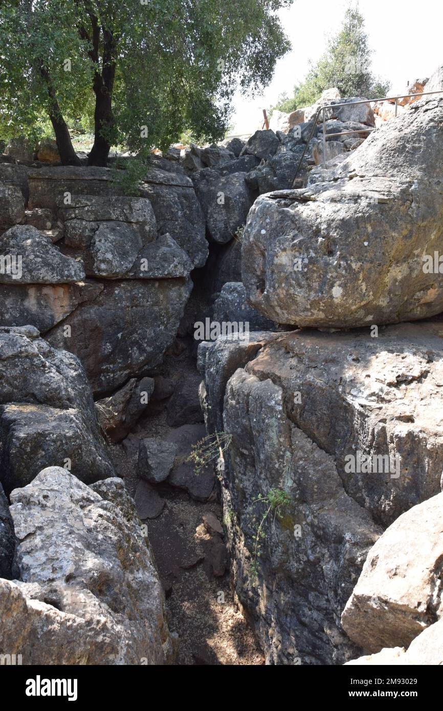 Yiftah Fissures Nature Reserve in Israel Stock Photo - Alamy