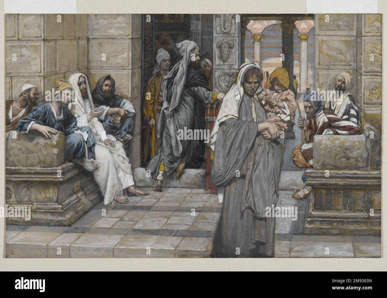 The Widow's Mite (Le denier de la veuve) James Tissot (French, 1836 ...