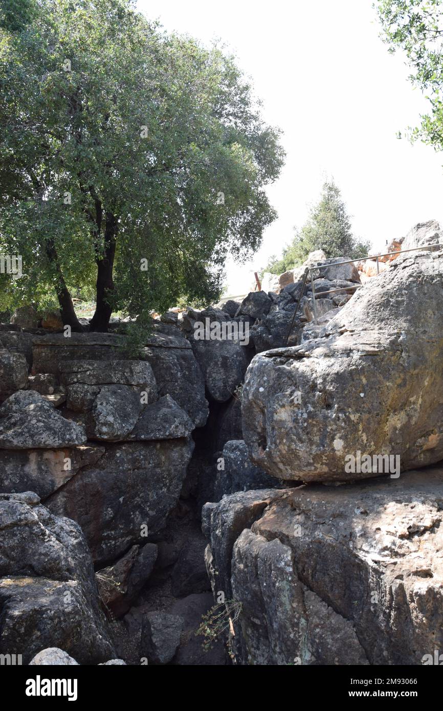 Yiftah Fissures Nature Reserve in Israel Stock Photo - Alamy