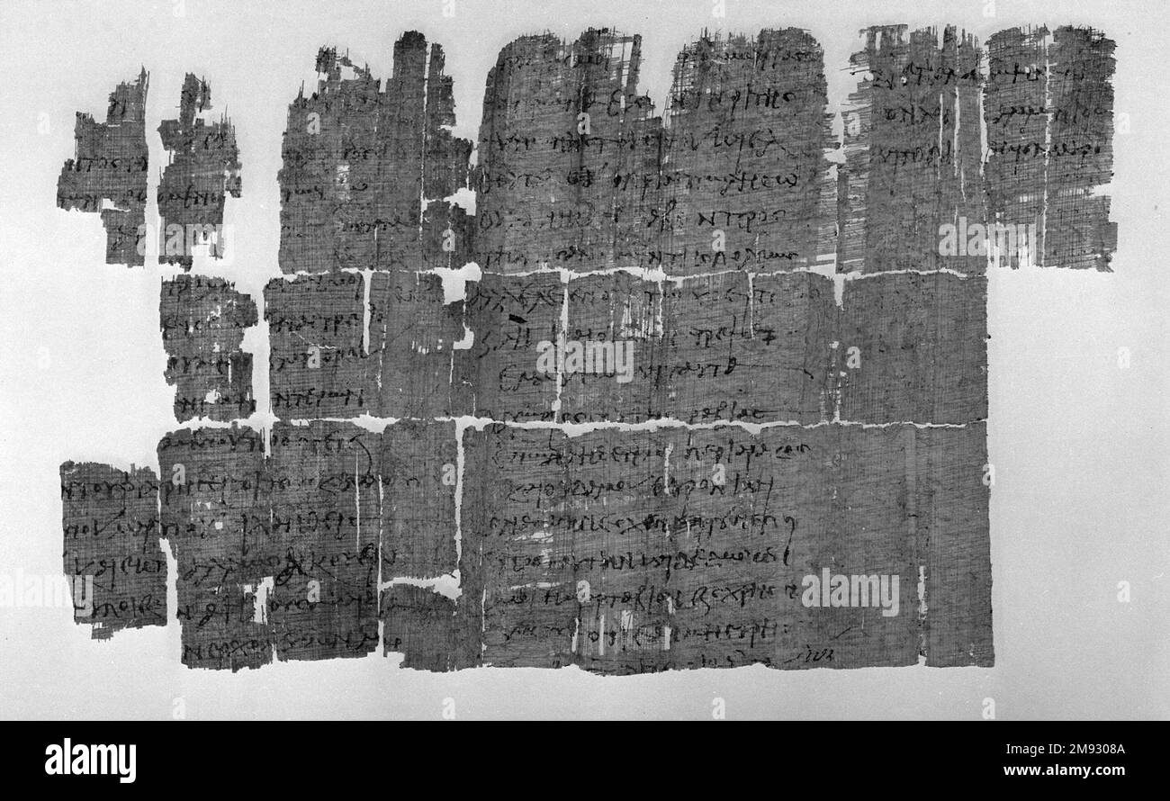Papyrus Inscribed in Greek Papyrus Inscribed in Greek, ca. 215 C.E ...