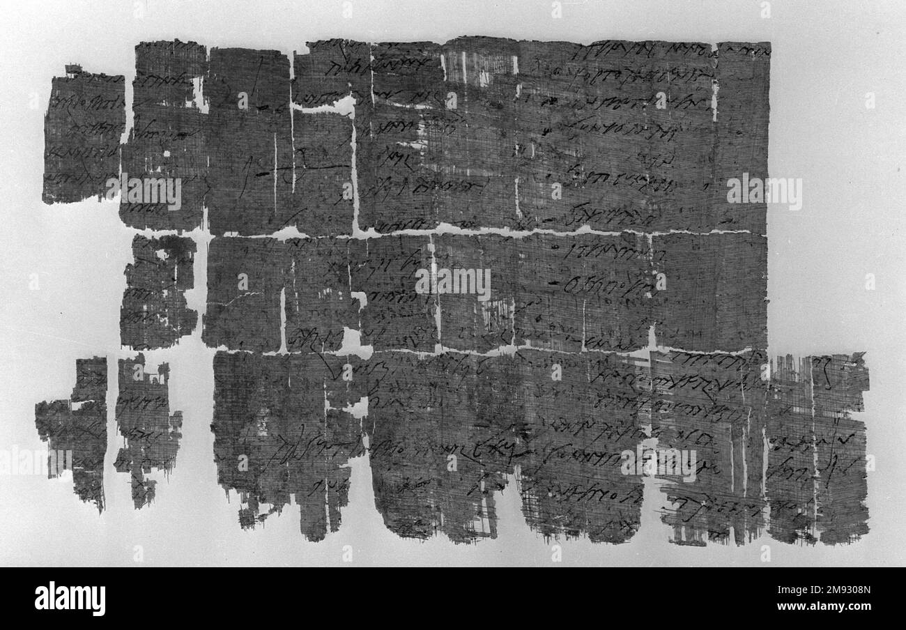 Papyrus Inscribed in Greek Papyrus Inscribed in Greek, ca. 215 C.E ...