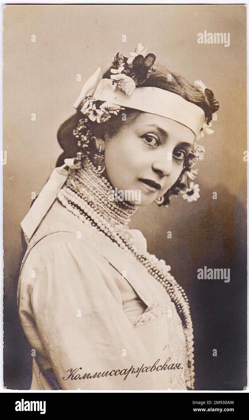 Vera Fedorovna Komissarzhevskaya (1864-1910) ca. before 1910 Stock ...