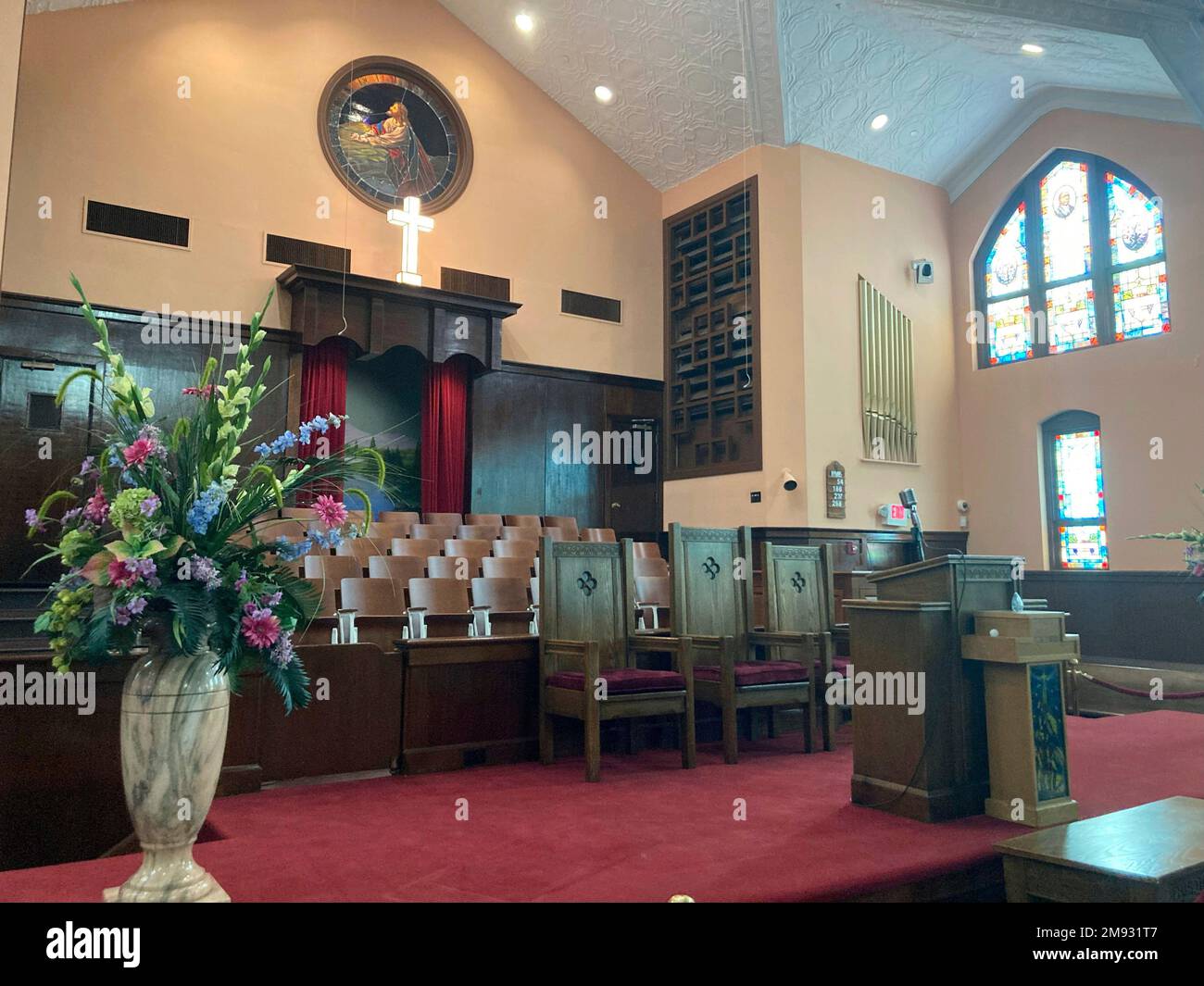 Martin Luther King Jr.'s pulpit stands empty in Atlanta, Monday, Jan ...