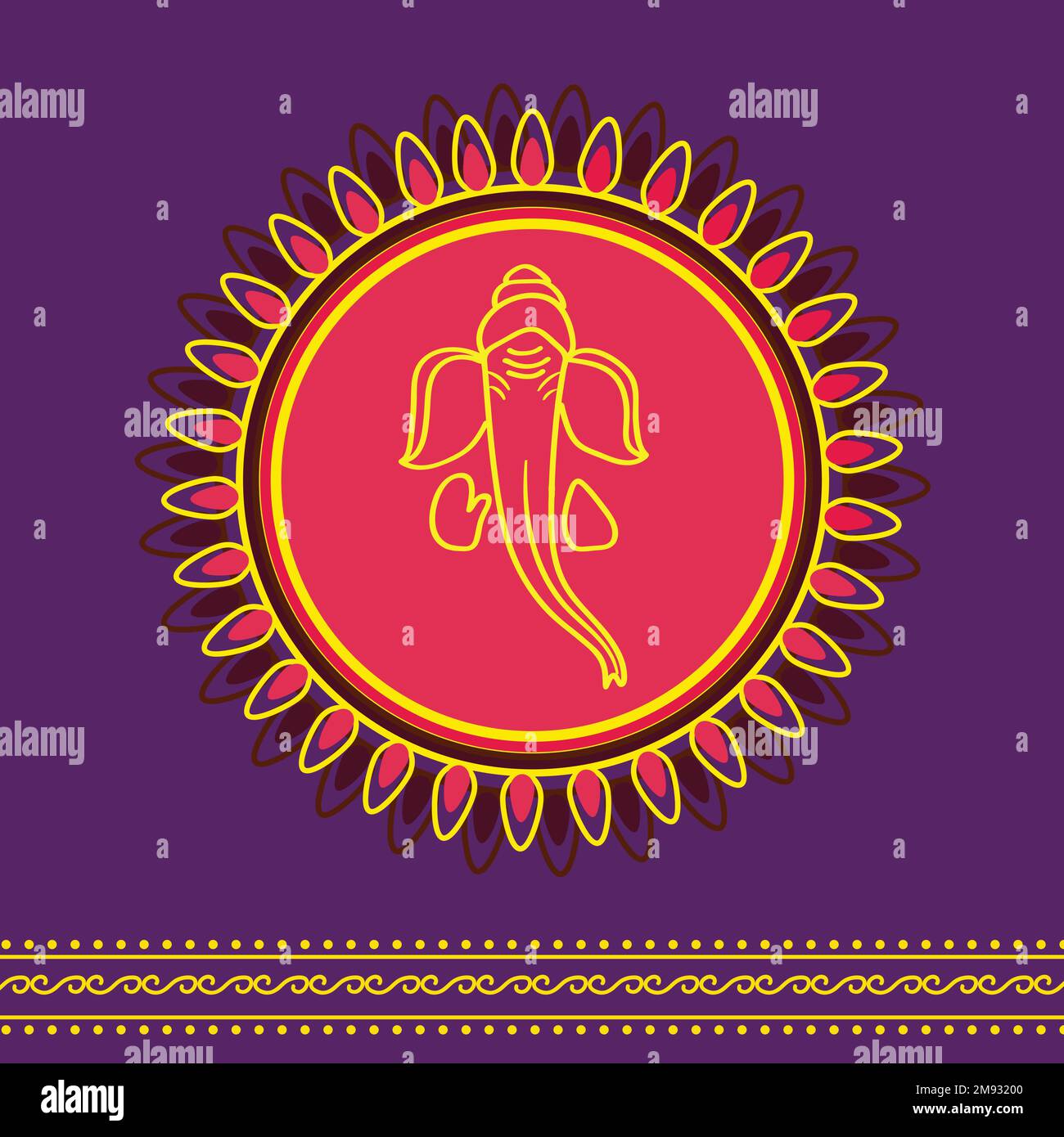 A painted elephant for Ganesh Chaturthi festival of India isolated on a ...