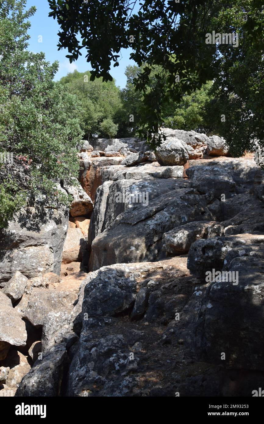 Yiftah Fissures Nature Reserve in Israel Stock Photo - Alamy