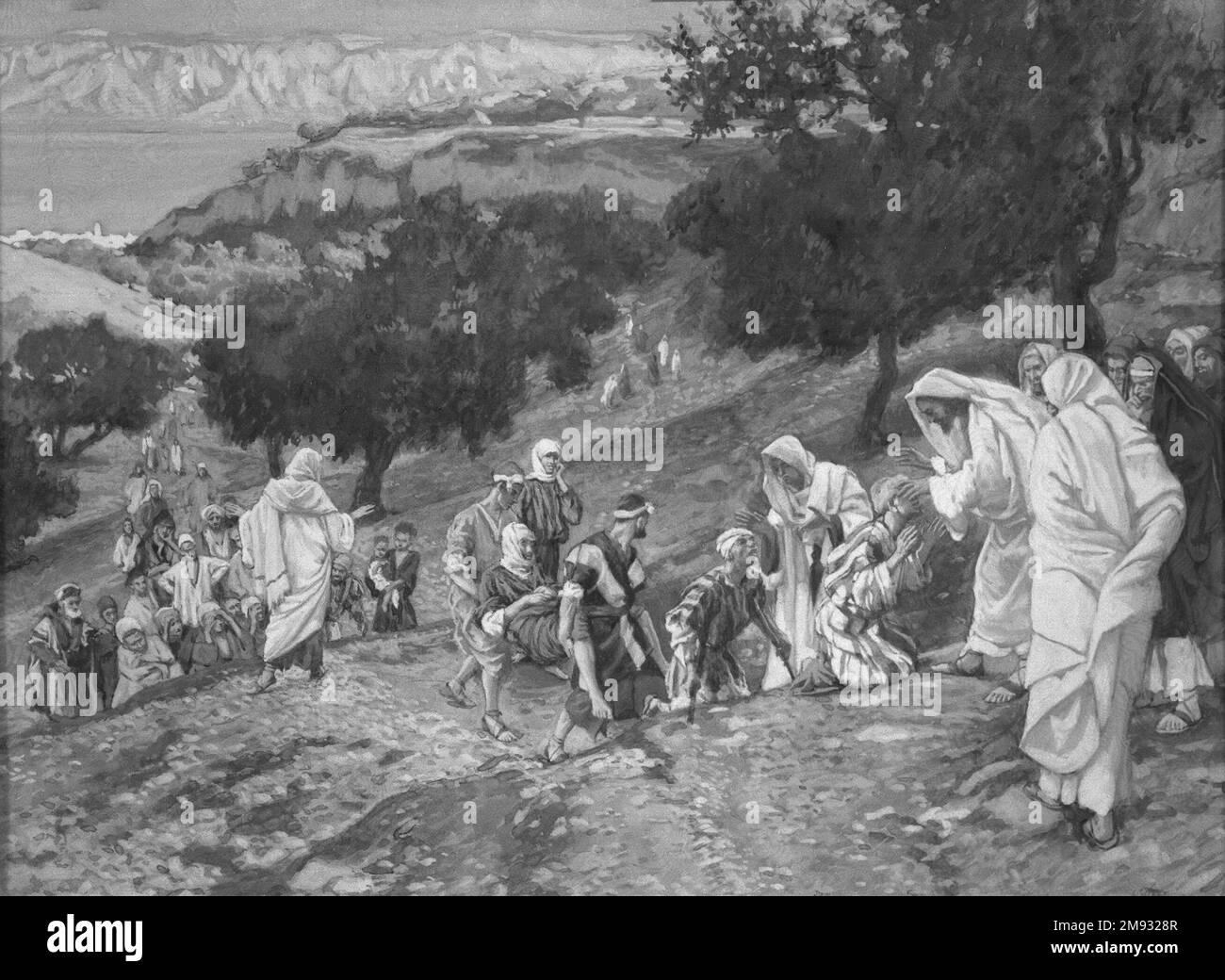 Jesus Heals the Blind and Lame on the Mountain (Sur la montagne Jésus ...