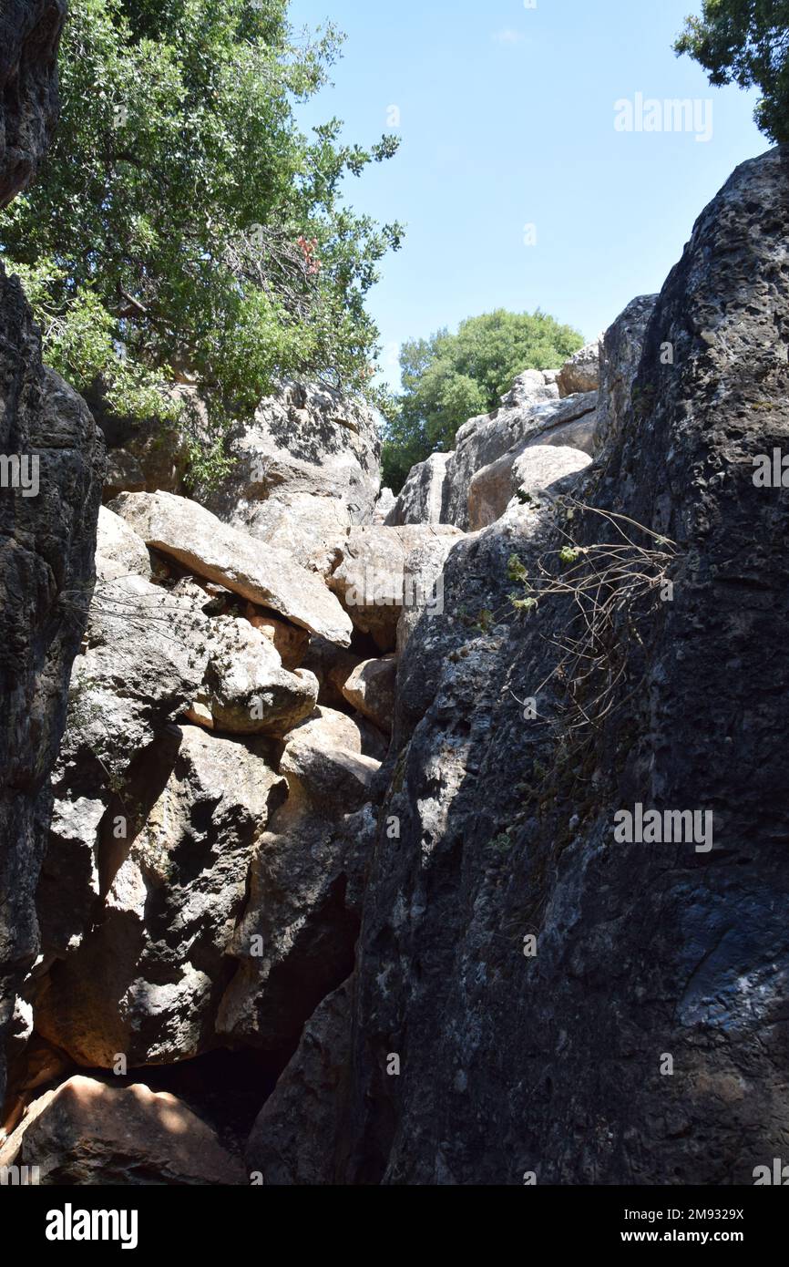 Yiftah Fissures Nature Reserve in Israel Stock Photo - Alamy