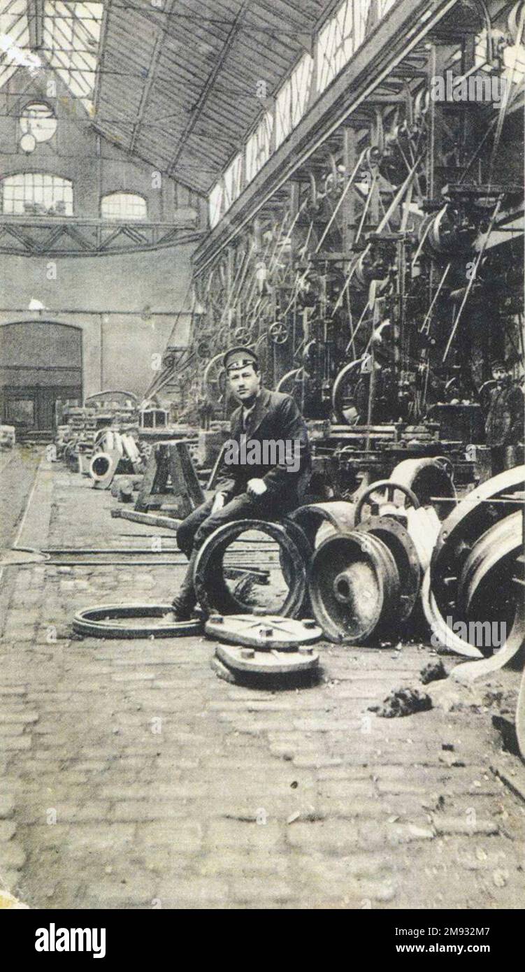 Lugansk or Luhansk Ukraine; Hartmann factory. Interior view of the ...