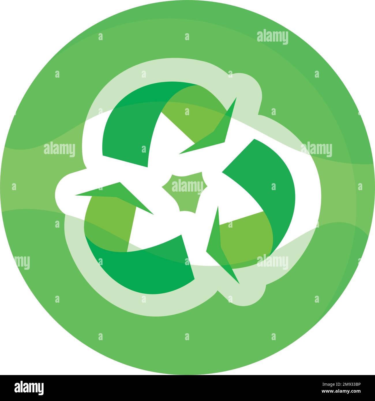 Isolated green recyclable symbol image Vector Stock Vector Image & Art ...