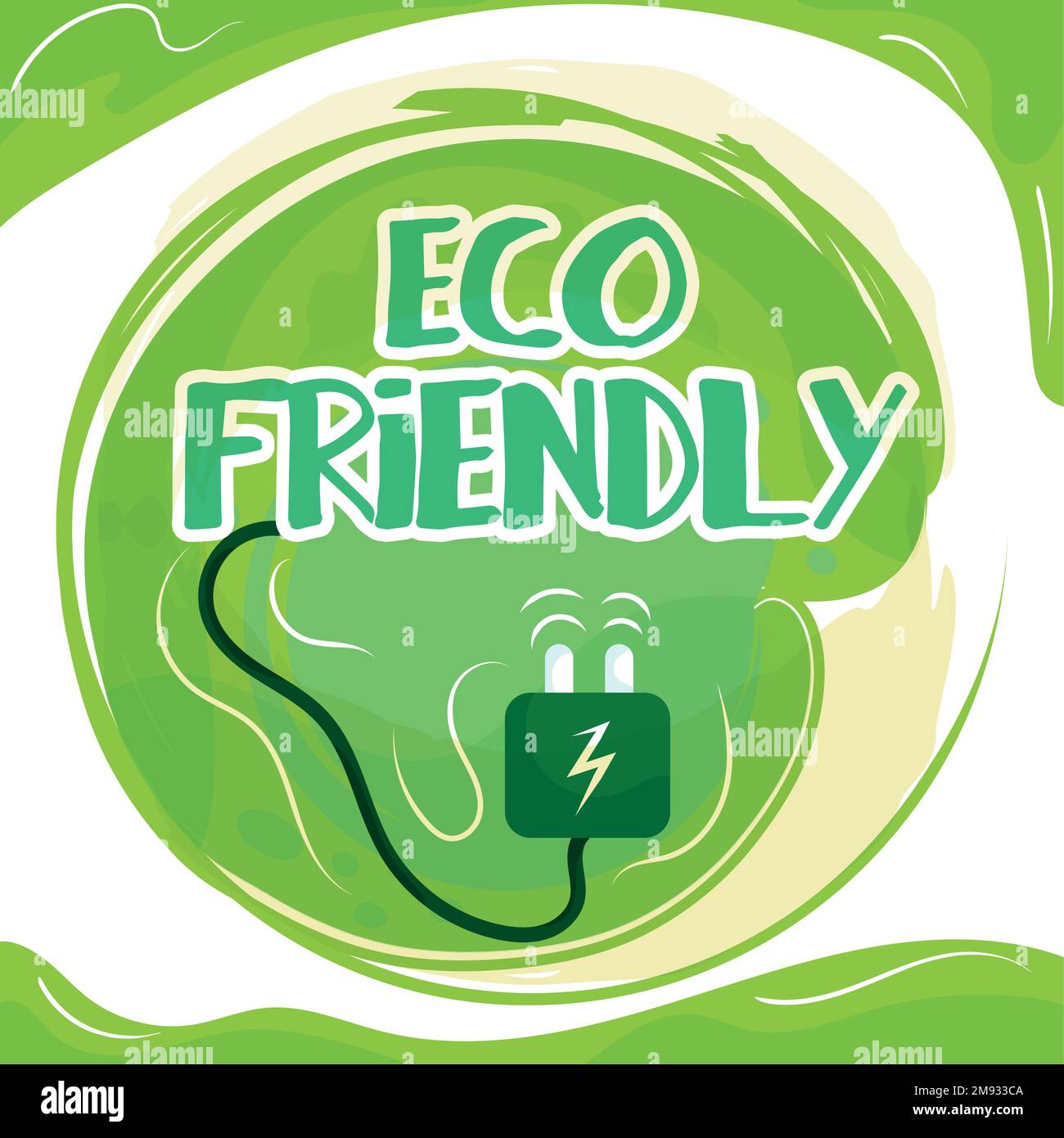 Eco friendly concept poster Label with power plug Vector Stock Vector ...