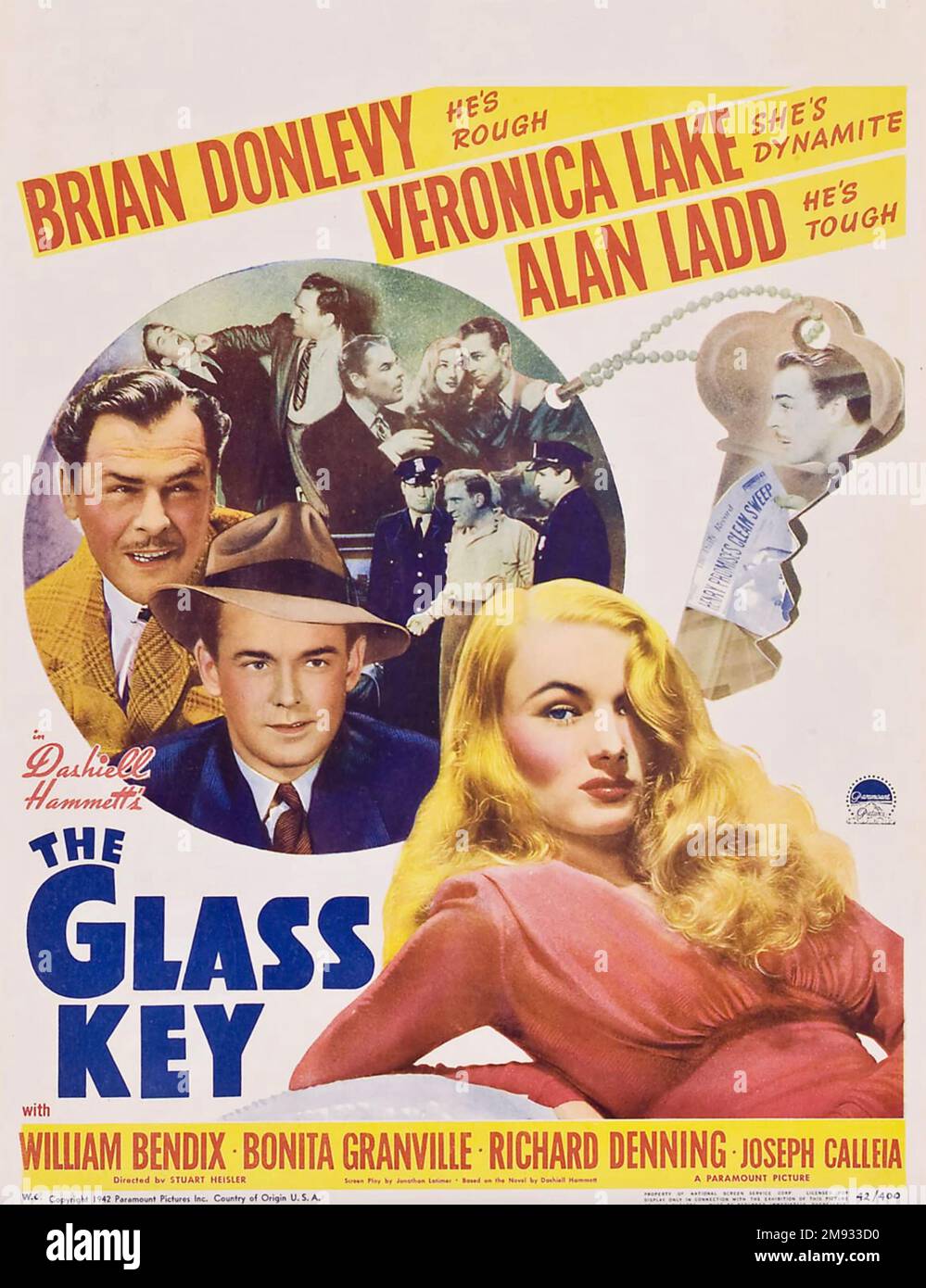 The Glass Key 1942 Paramount Pictures Film With Veronica Lake And Alan