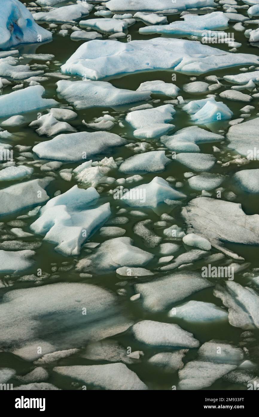 A vertical image of dirty water with pieces of ice in it Stock Photo ...