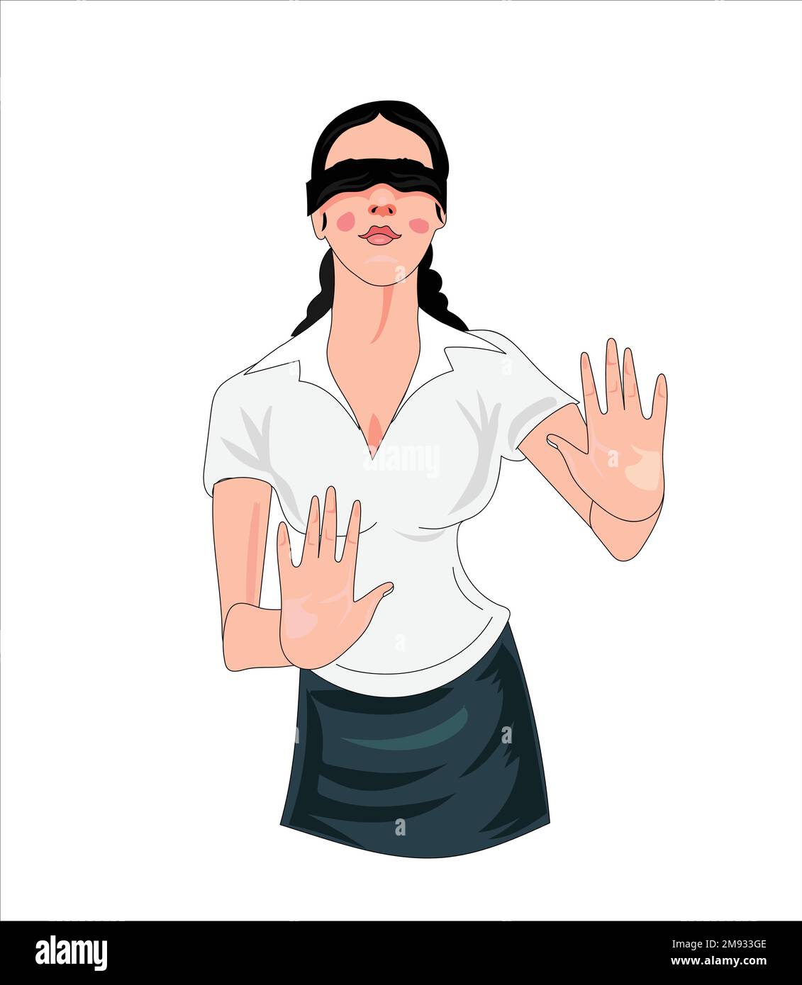 World White Cane Day guiding the Blind . 15-October Stock Vector Image ...