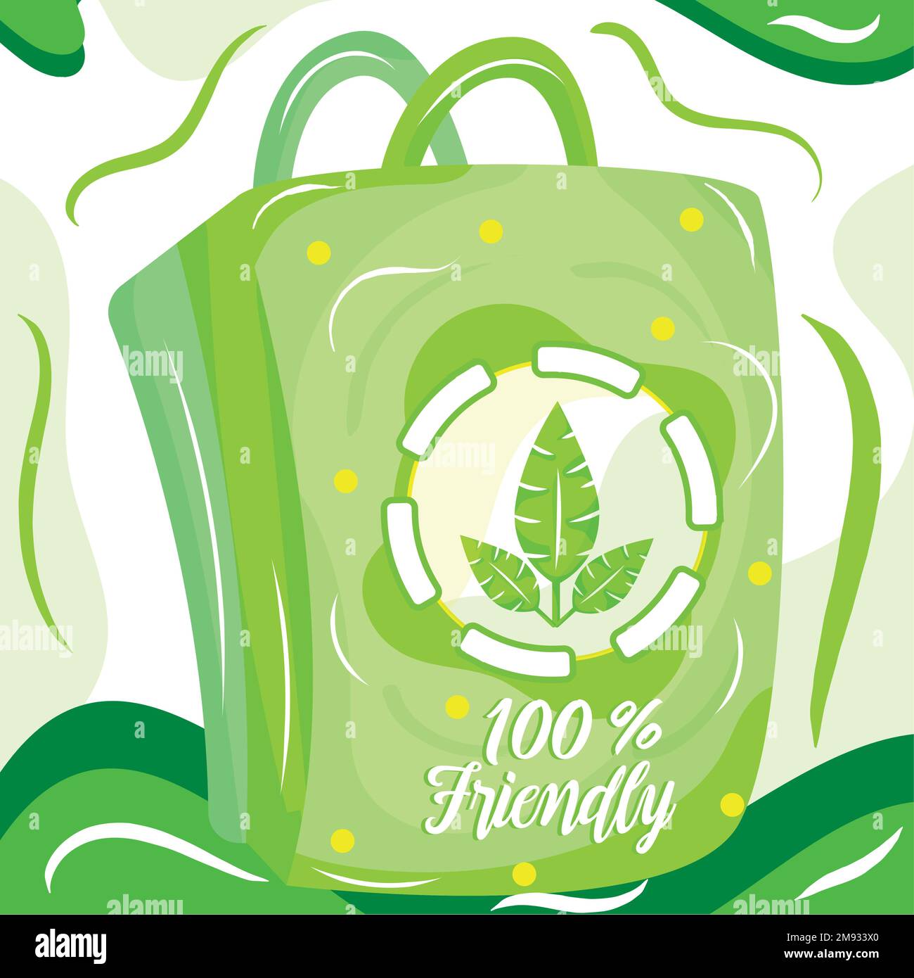 Eco friendly concept background Recyclable bag Vector Stock Vector ...