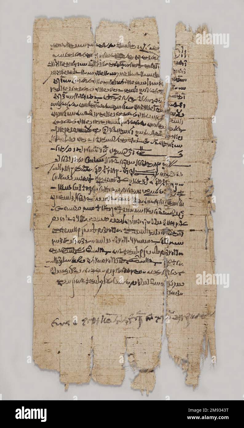 Papyrus Inscribed in Demotic and Greek Papyrus Inscribed in Demotic and ...