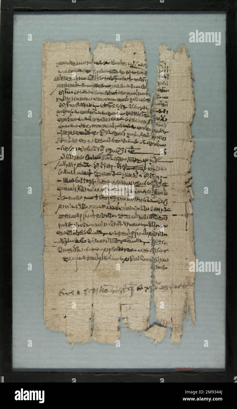 Papyrus Inscribed in Demotic and Greek Papyrus Inscribed in Demotic and ...