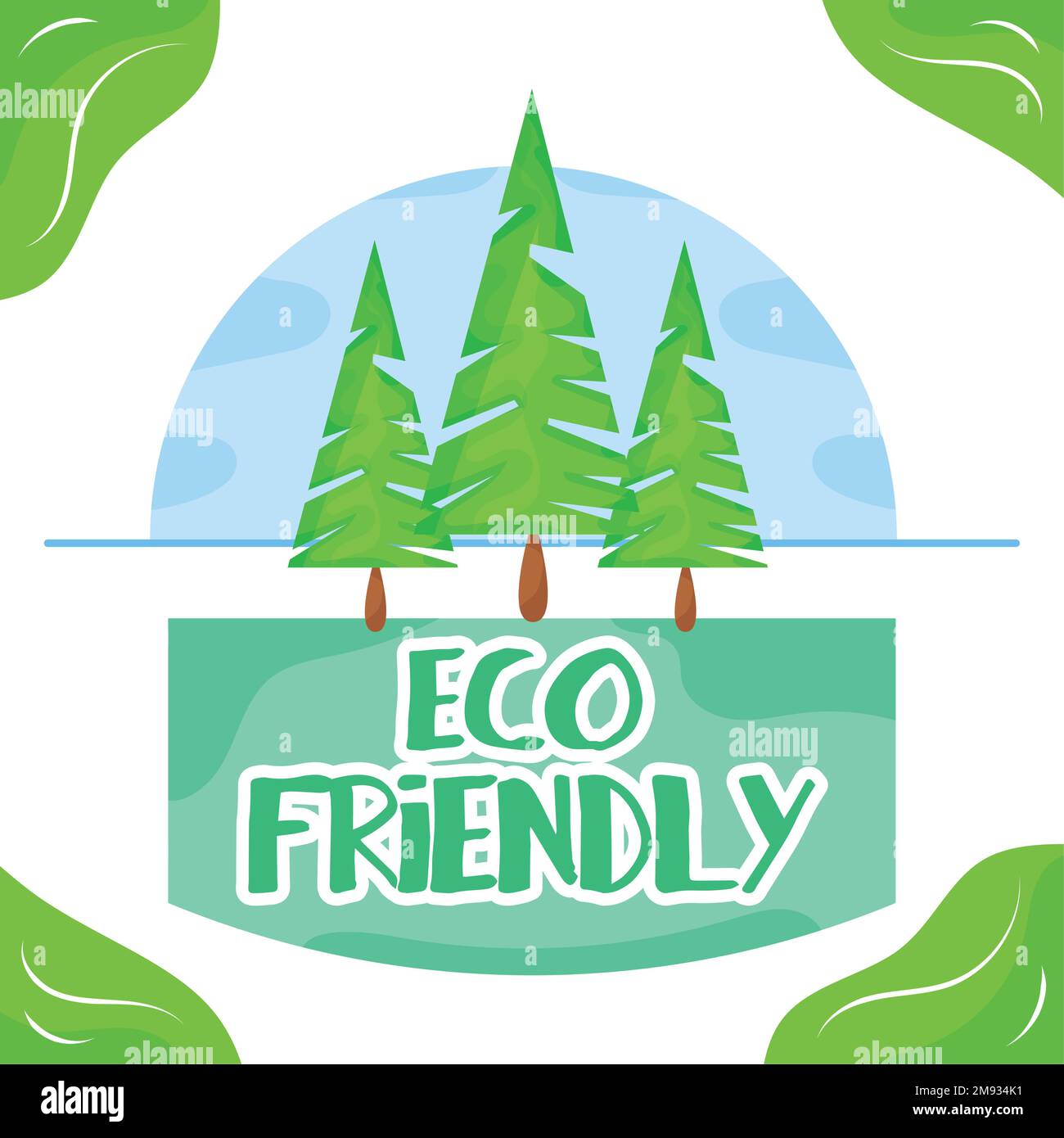 Group of growing green trees Eco friendly Vector Stock Vector Image ...