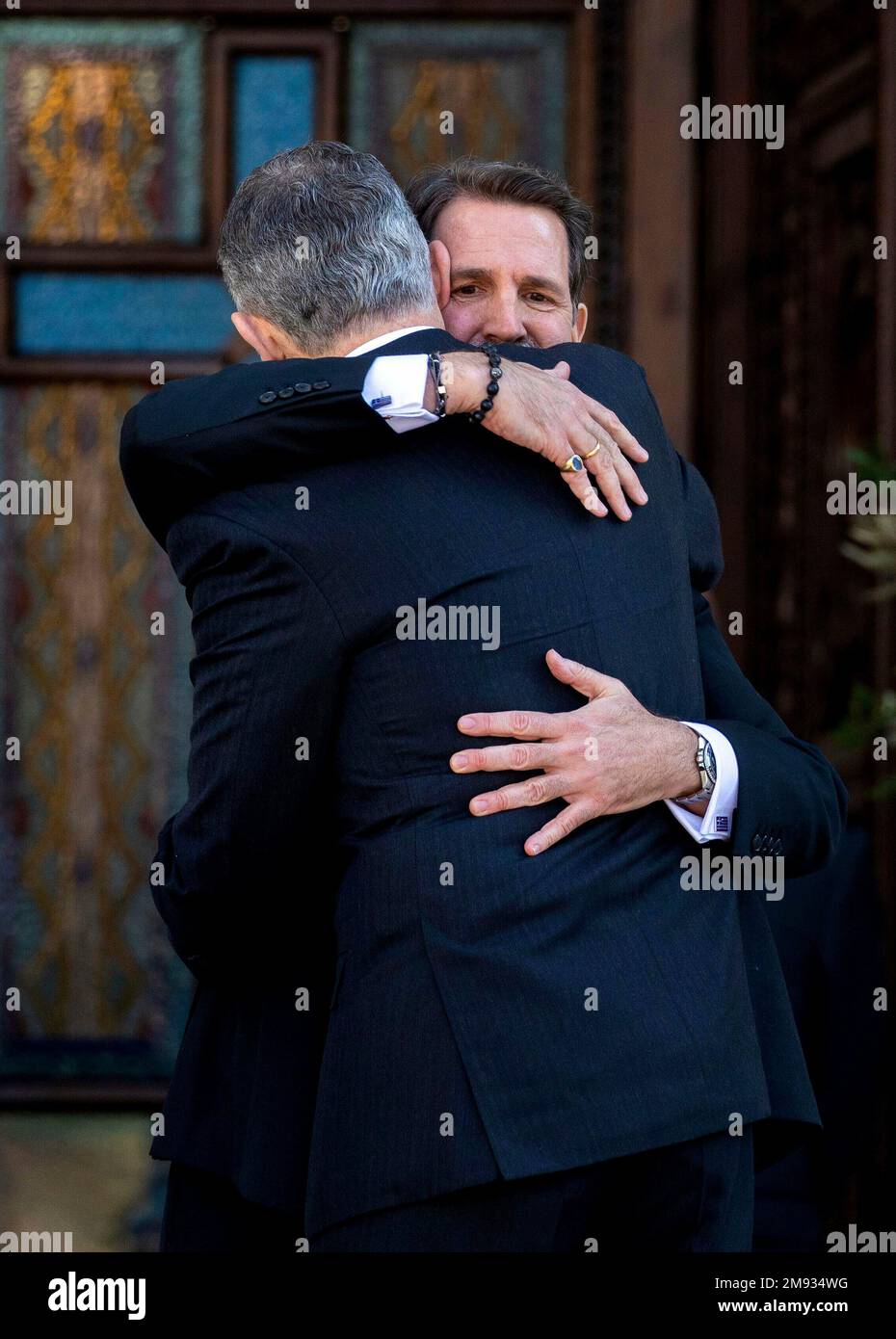 King Felipe of Spain arrive at the Metropolitan Cathedral of Athens, on ...