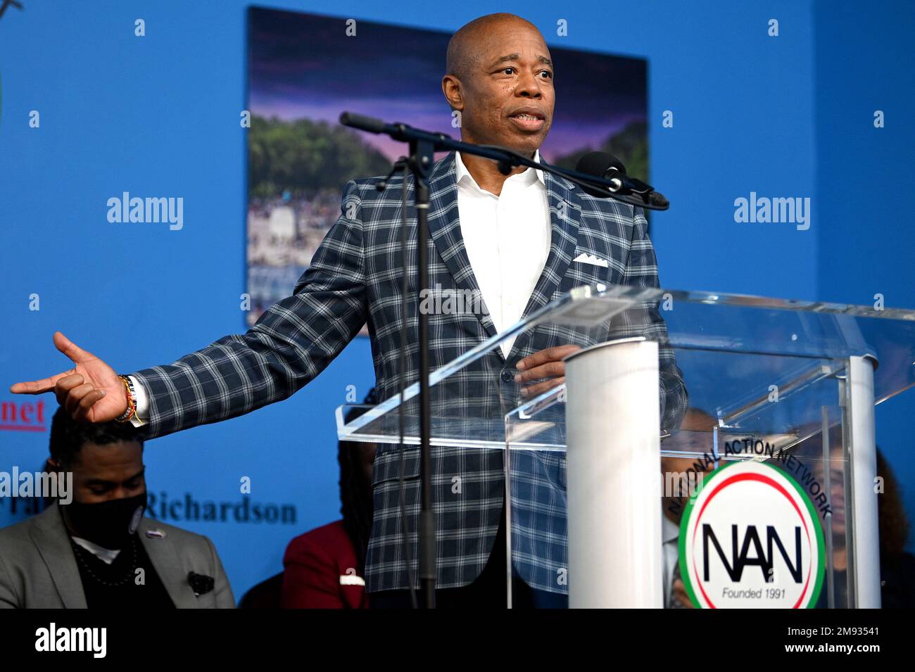 New York City Mayor Eric Adams speaks at the National Action Network ...