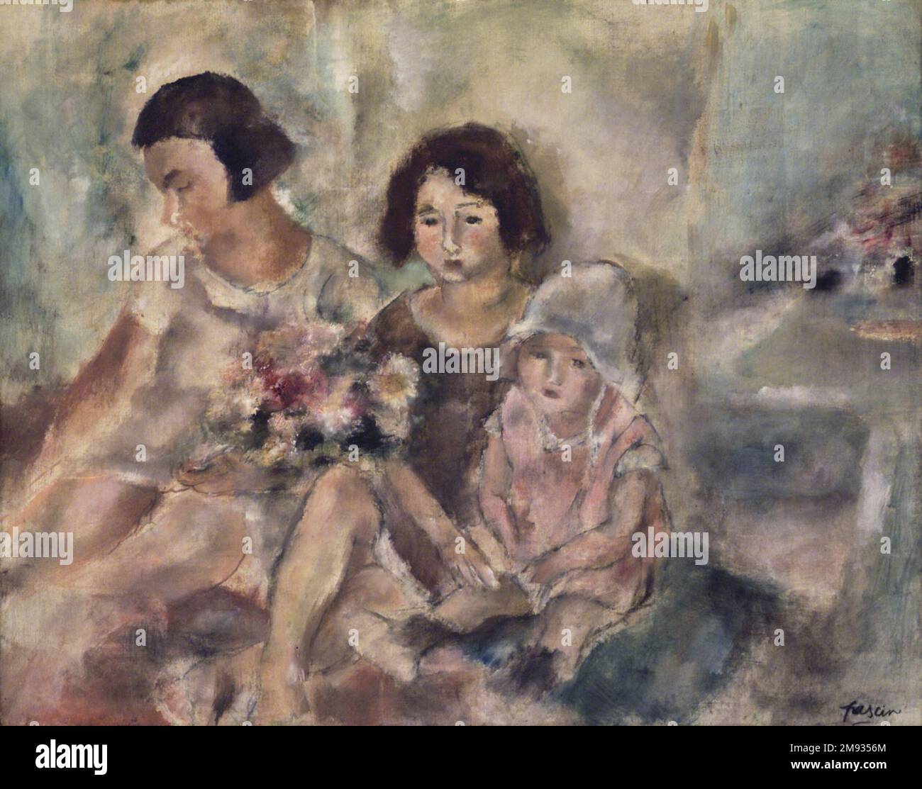 Three Girls Jules Pascin (French, 1885-1930). Three Girls, ca. 1925. Oil on canvas, 28 5/8 x 36 ...