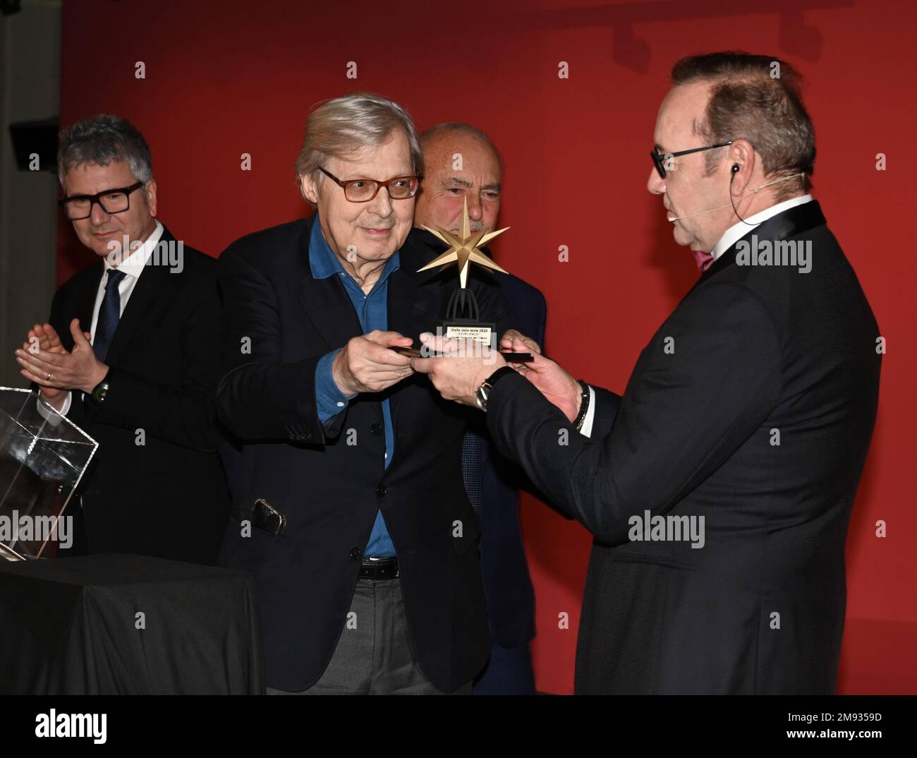 Turin, . 16th Jan, 2023. Turin, Italy Kevin Spacey receives the Stella ...