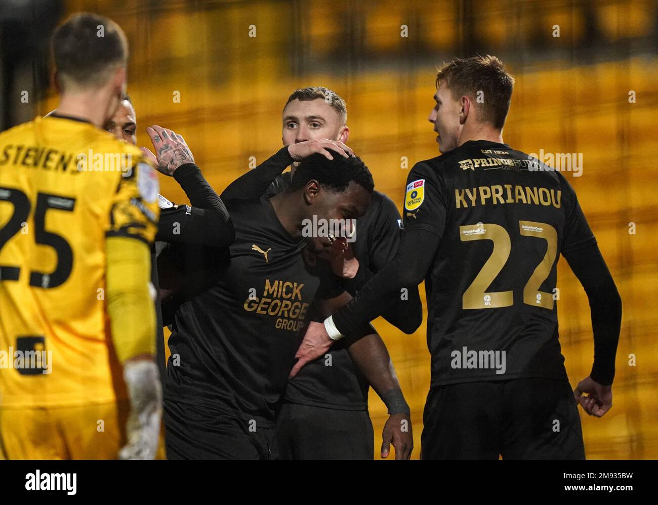 Peterborough's Ephron Mason-Clarke celebrates scoring their side's ...