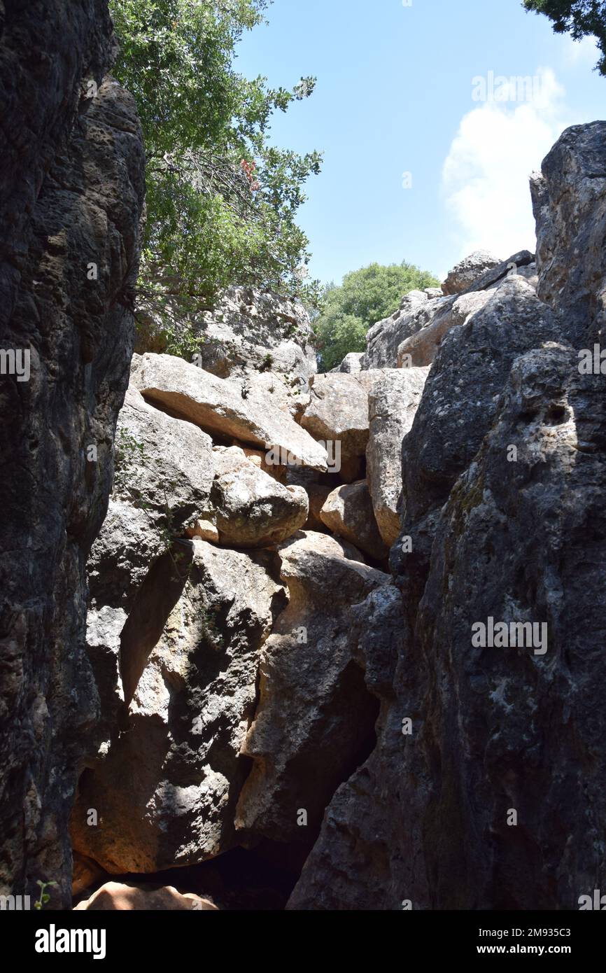 Yiftah Fissures Nature Reserve in Israel Stock Photo - Alamy