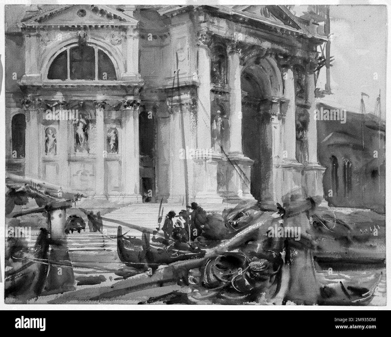 Watercolor landscape contrast Black and White Stock Photos & Images - Alamy