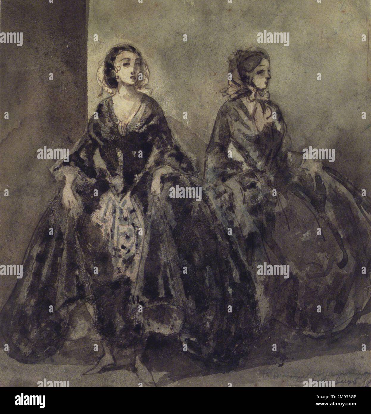 Two Women (Deux femmes) Constantin Guys (French, 1805-1892). , n.d ...