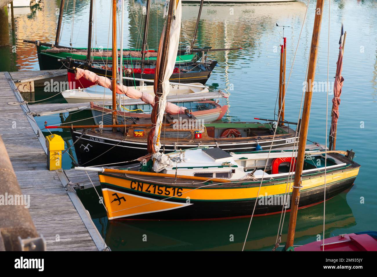 France, Calvados (14),Dives-sur-mer, Port Guillaume, traditional wooden ...