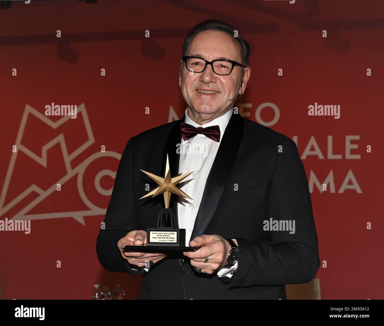 Turin, . 16th Jan, 2023. Turin, Italy Kevin Spacey receives the Stella ...