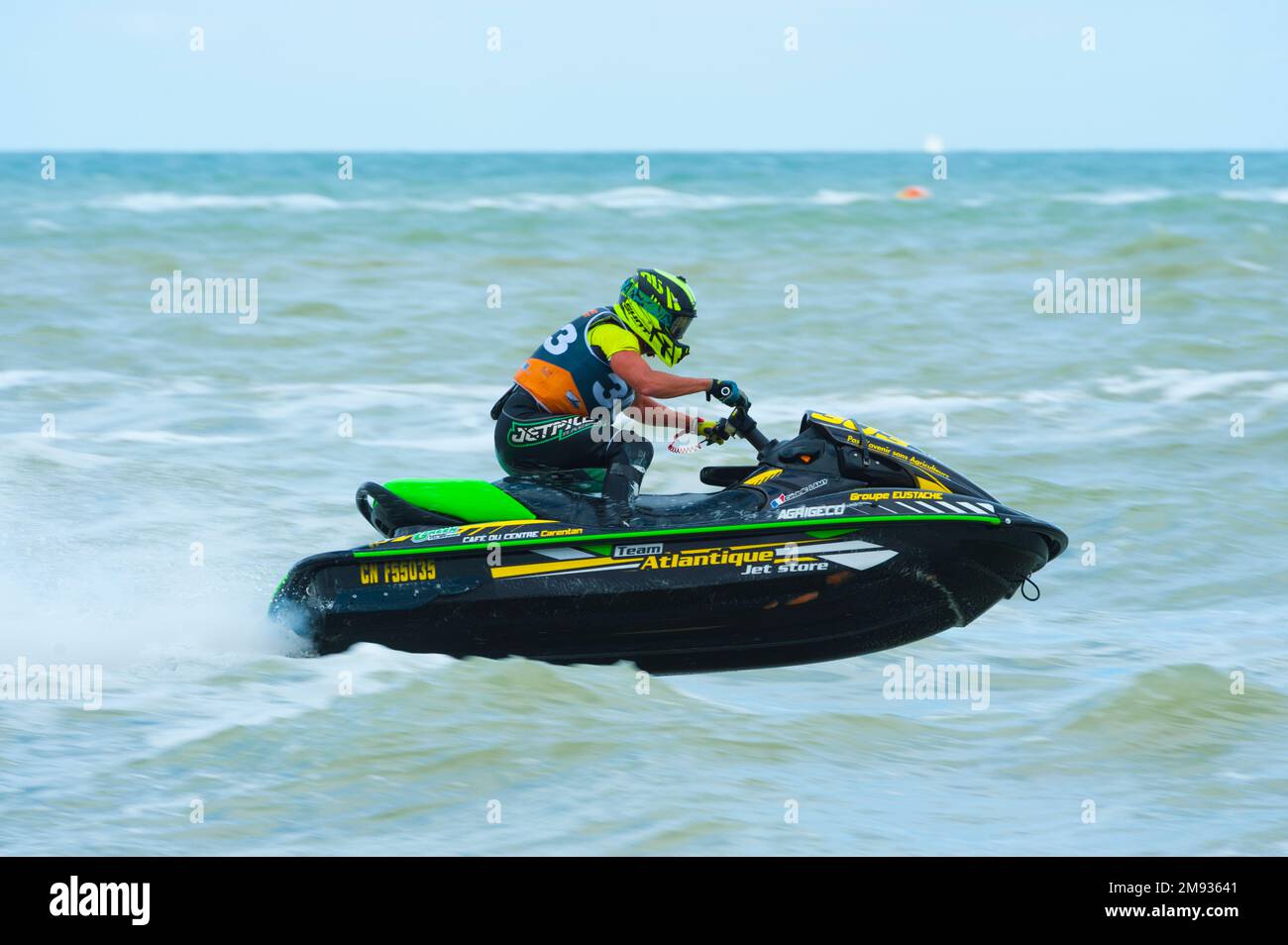 France, Calvados (14), Villers-sur-Mer, Grand Ouest jet ski ...