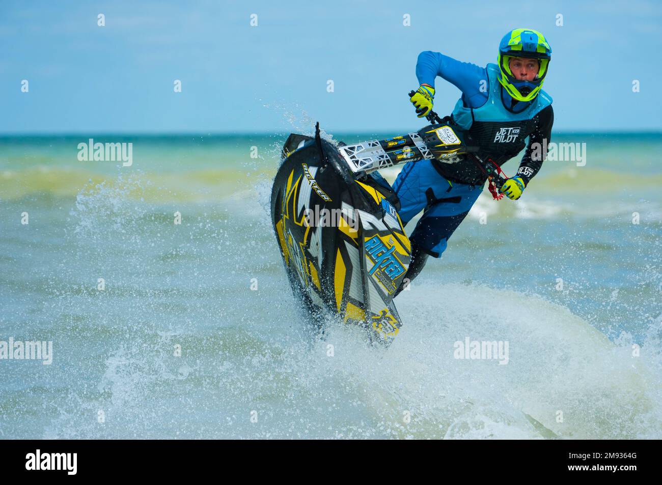 France, Calvados (14), Villers-sur-Mer, Grand Ouest jet ski ...