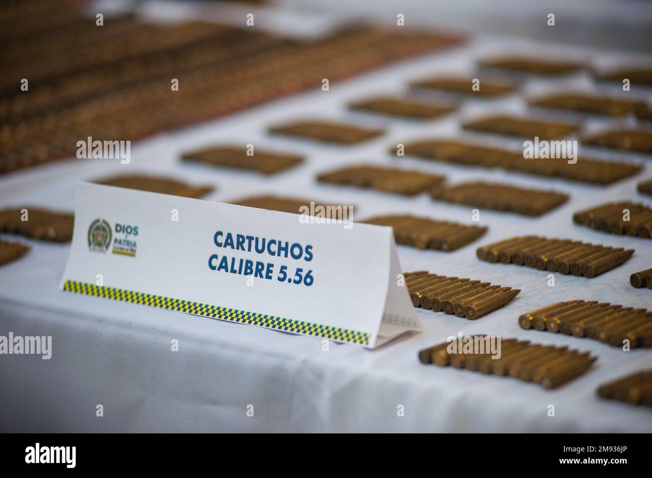 Colombian police General Henry Sanabria gives a press conference in ...