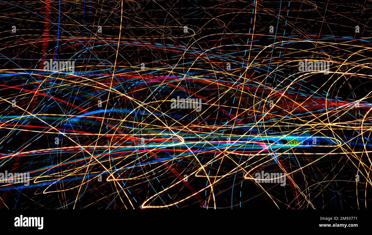 Blue abstract lights lines background hi-res stock photography and ...