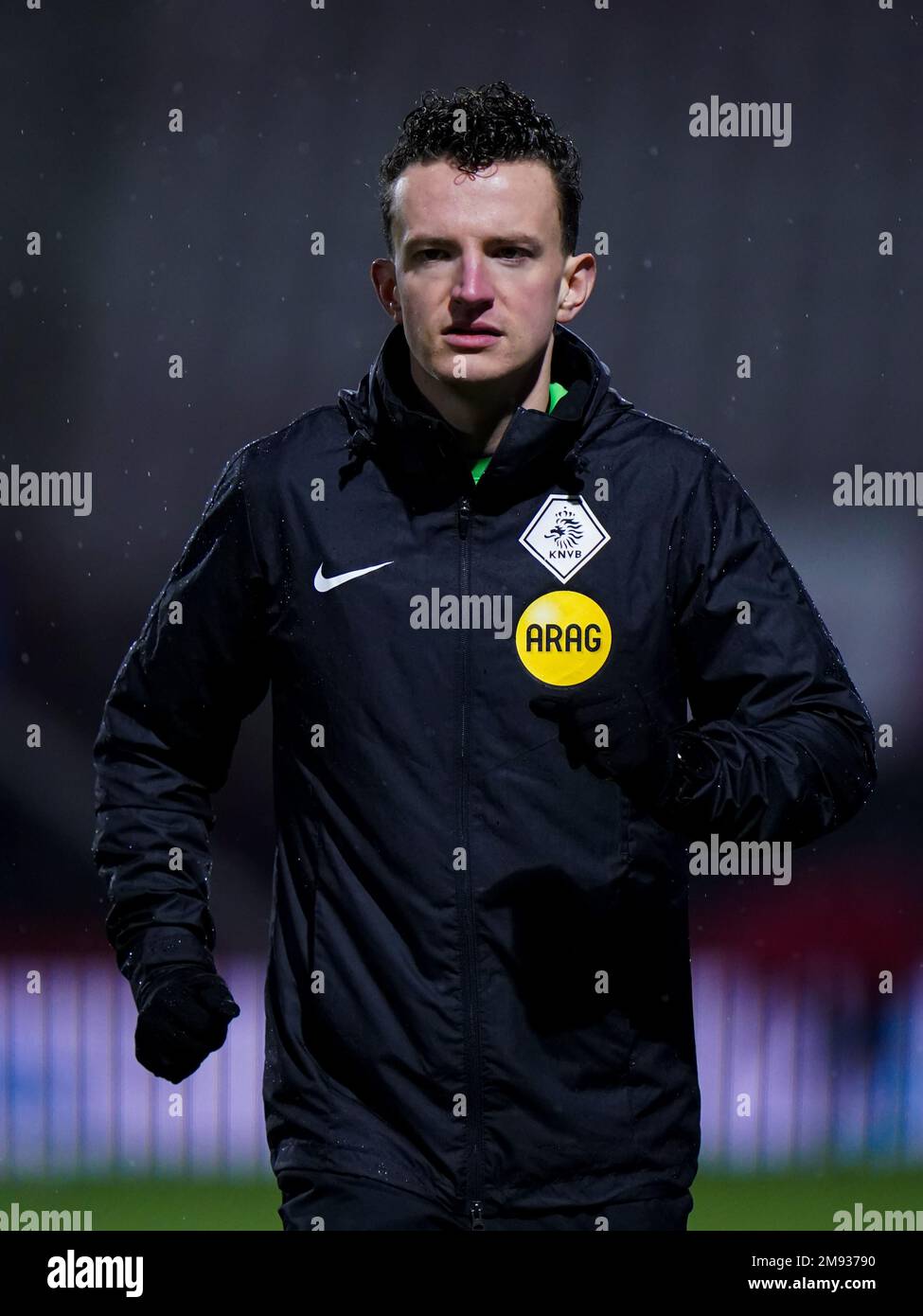 OSS, NETHERLANDS - JANUARY 16: assistent referee Rick van Rijn during ...