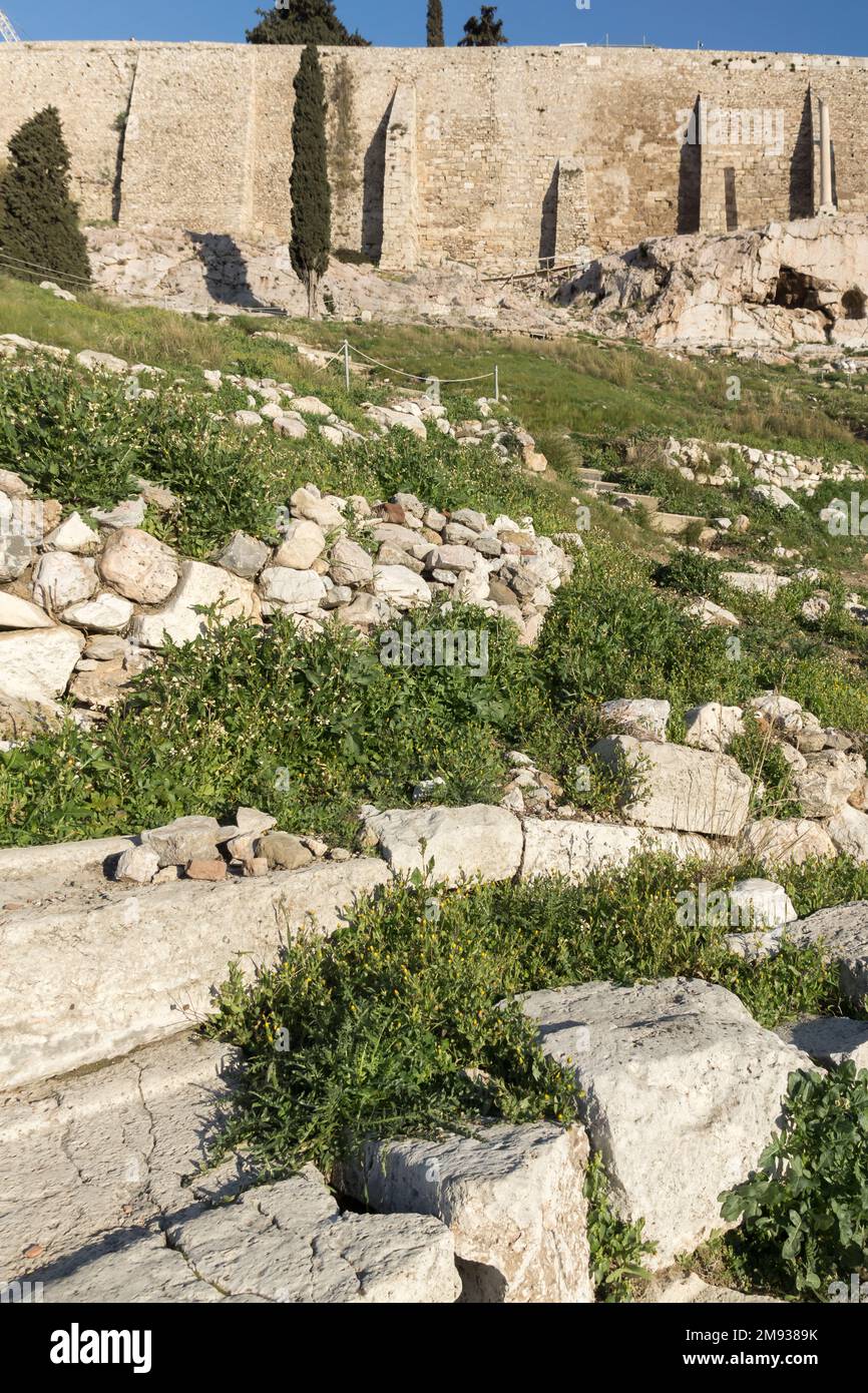 Amazing Panoramic view of Acropolis of Athens, Attica, Greece Stock ...