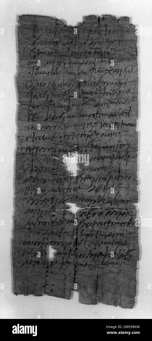 Papyrus Inscribed in Greek Papyrus Inscribed in Greek, 4th century C.E ...