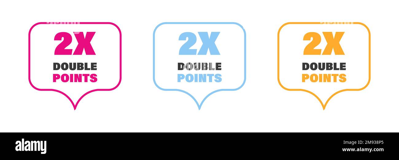 Earn x2, double reward points. Icons set Stock Vector Image & Art - Alamy